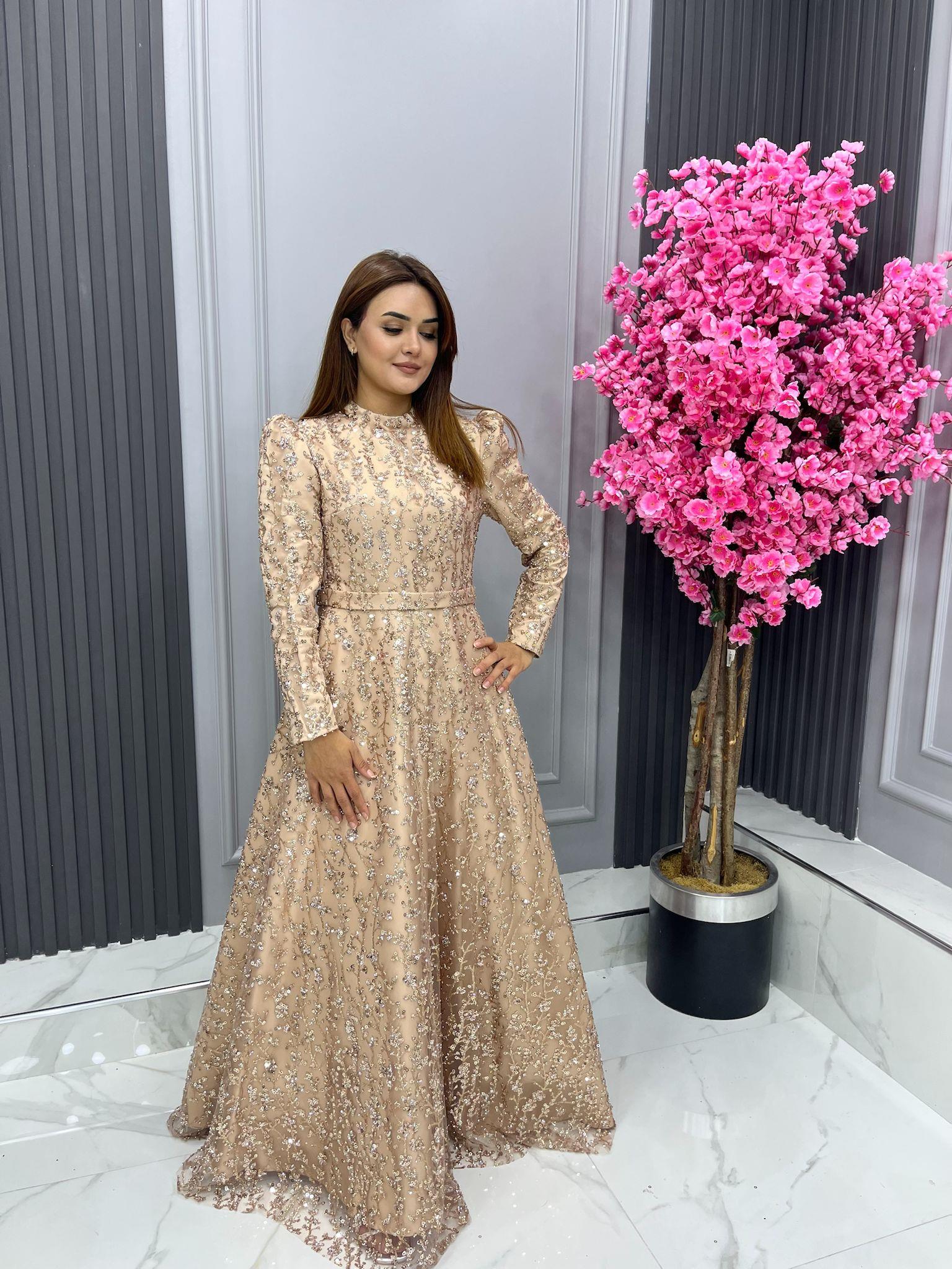 Canan Model Abiye Krem | Gizem Butik