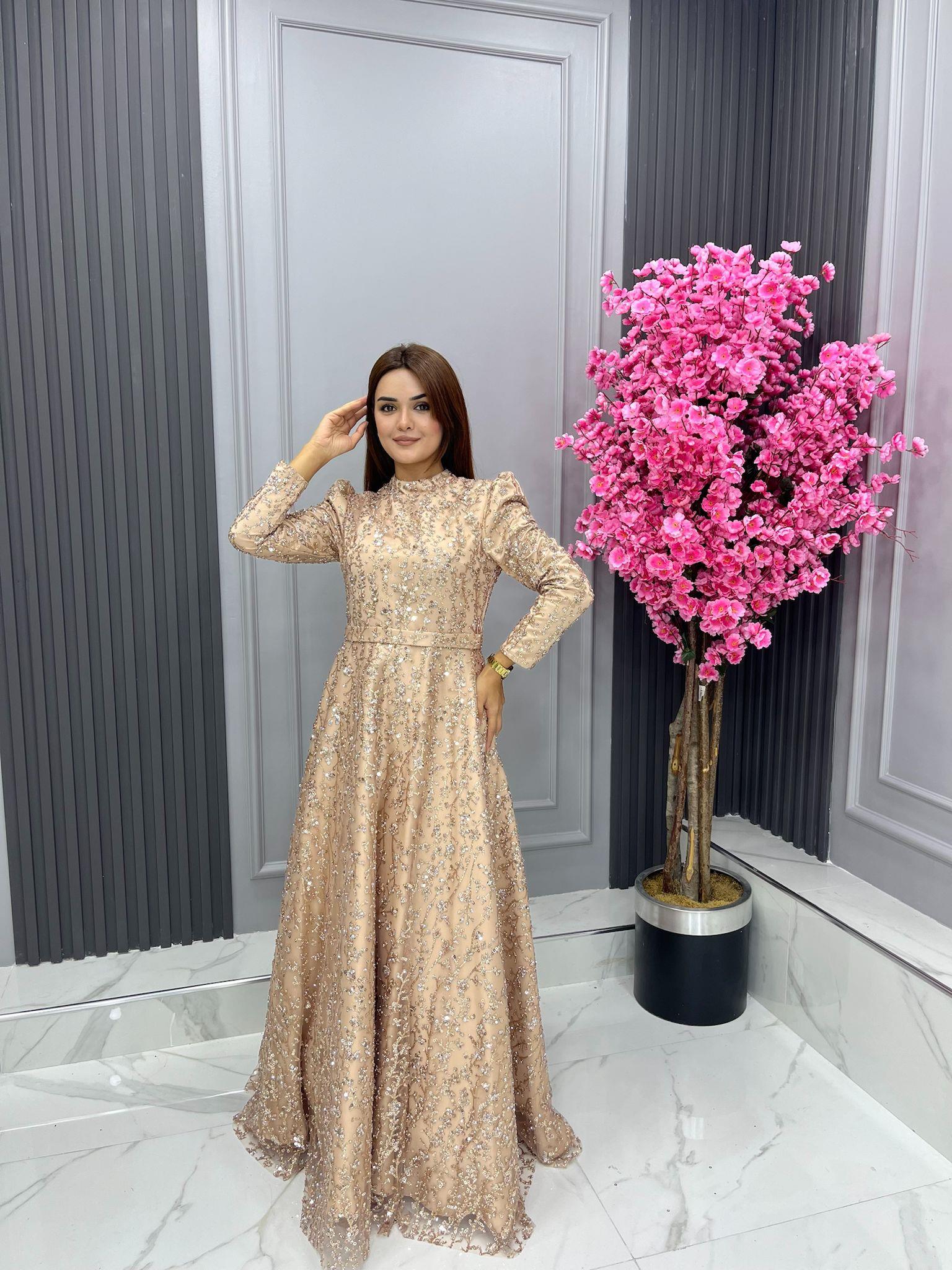 Canan Model Abiye Krem | Gizem Butik